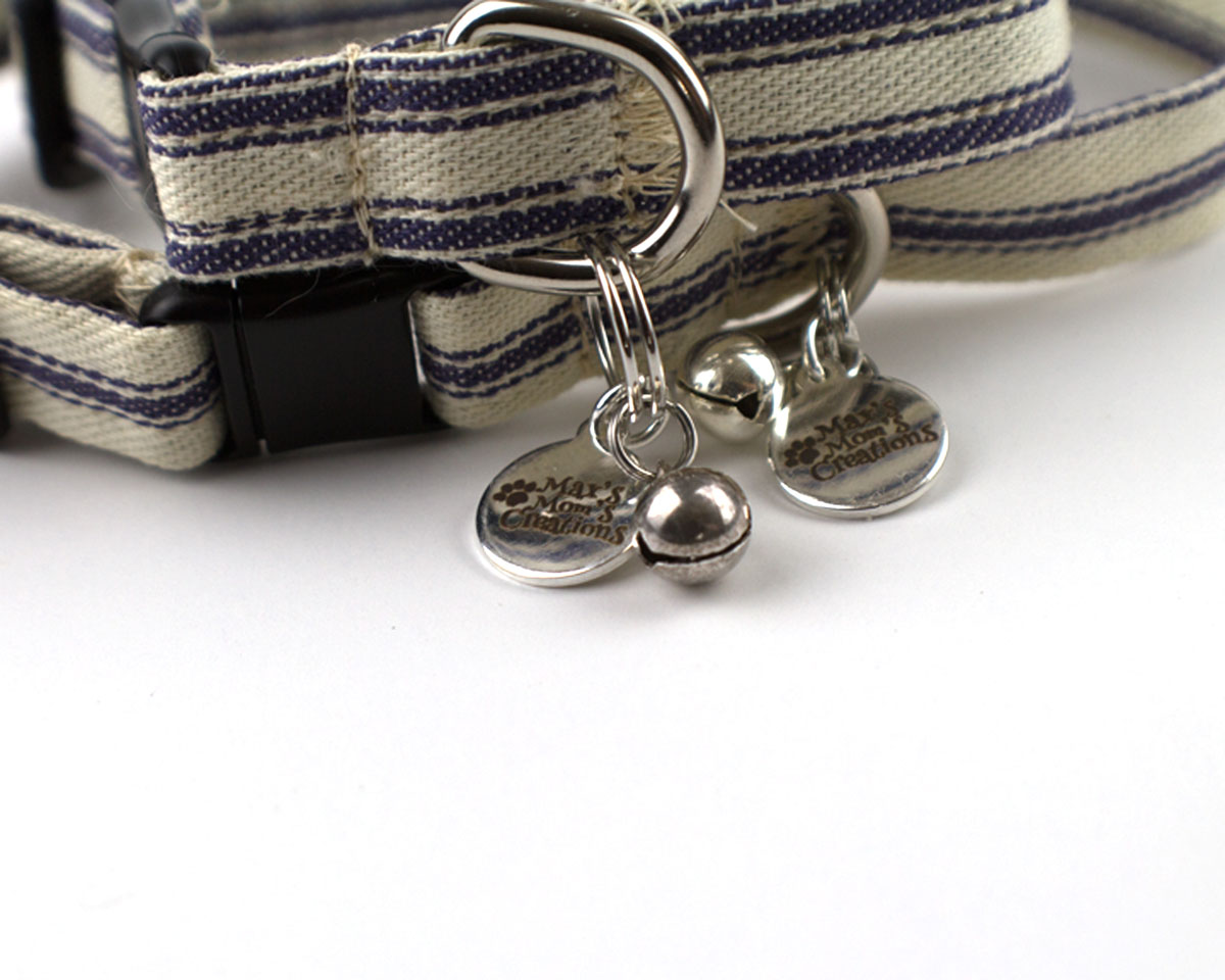 Navy Blue Cat Collar - Max's Mom's Creations