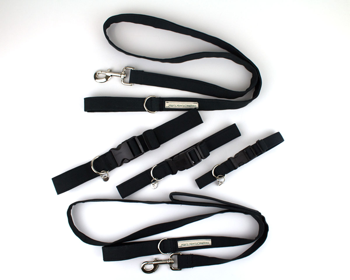Classic Black Leash - Max's Mom's Creations