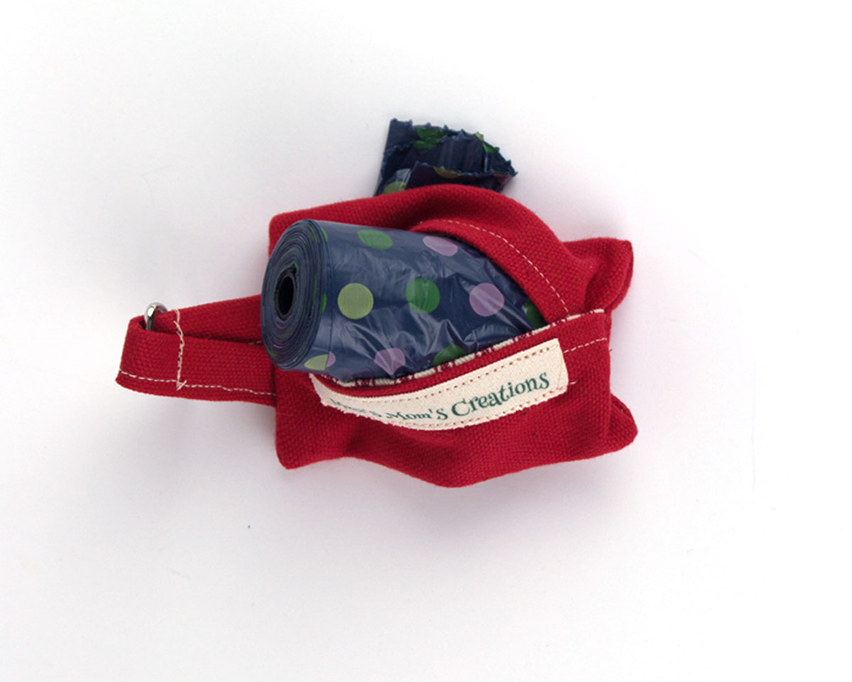 Fiery Red Poo Bag Dispenser - Max's Mom's Creations