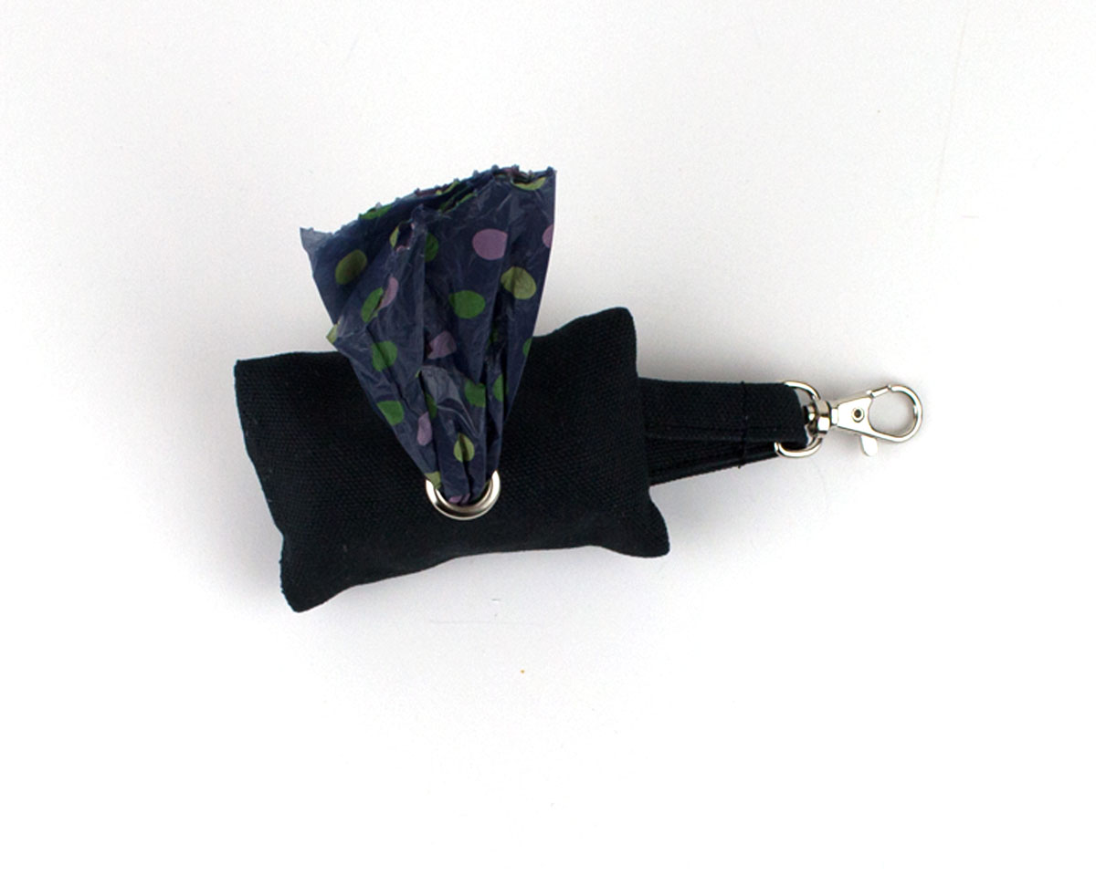 Classic Black Poo Bag Dispenser - Max's Mom's Creations